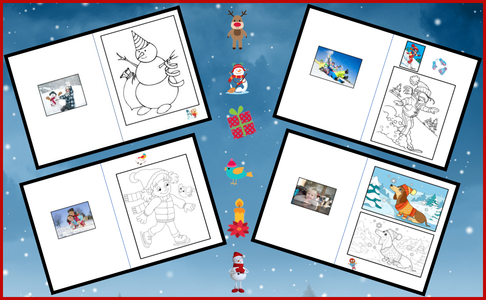 Snow Adventure: A Winter Wonderland Coloring Book for Kids and Grownups ...