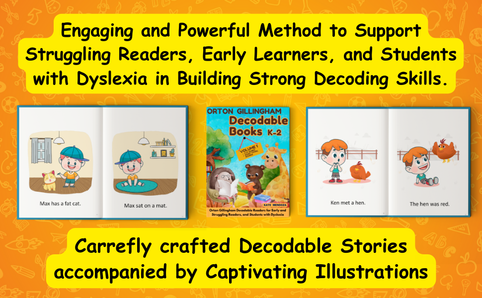 Decodable Books Kindergarten, First and Second Grade: Orton Gillingham ...
