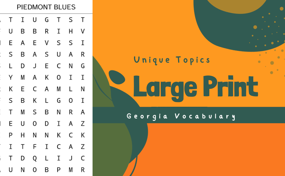 Large Print Georgia Word Searches: 200 Find-a-Word Puzzles about the ...