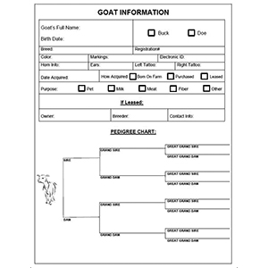 Goat Farm Record Keeping Book: For staying Organized with your Farming ...