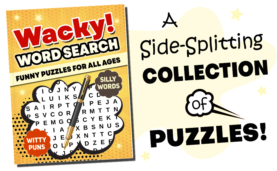 Wacky Word Search: Funny Word Find Puzzles for All Ages with silly ...
