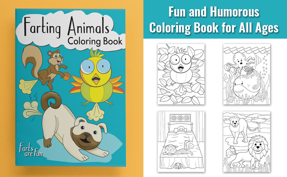 Amazon.com: Farting Animals Coloring Book: Fun and Humorous Coloring Book for All Ages ...