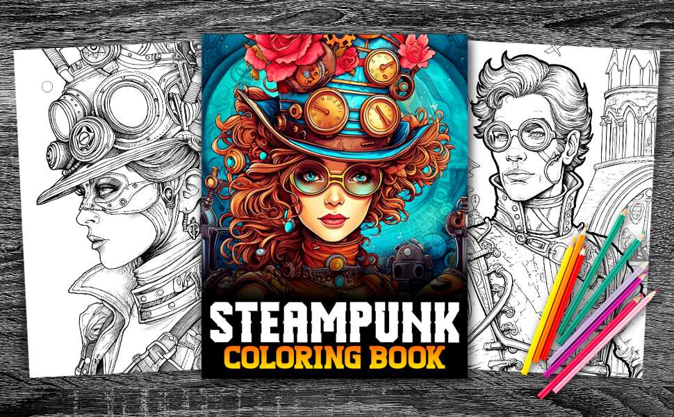 Amazon.com: Steampunk Coloring Book: 60 Futuristic and Intricate ...