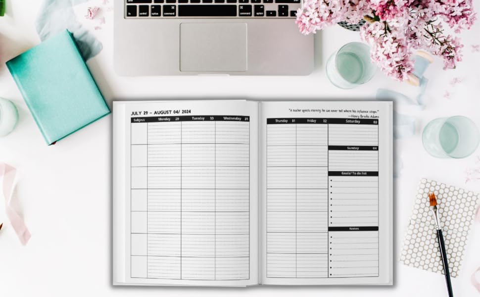 Teacher Planner 2024-2025: Academic Year Dated Weekly and Monthly Class ...