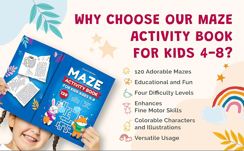 Maze Activity Book for Kids Ages 4-8: 120 Fun Children's Games and ...