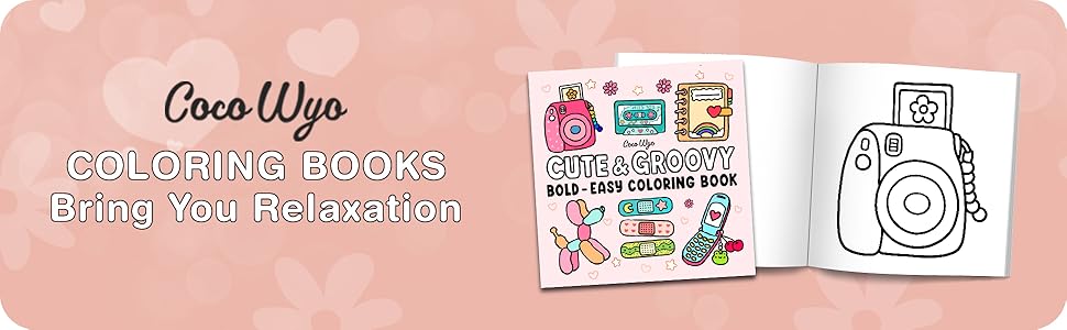 Amazon.com: Cute & Groovy: Coloring Book for Adults and Kids, Bold and ...