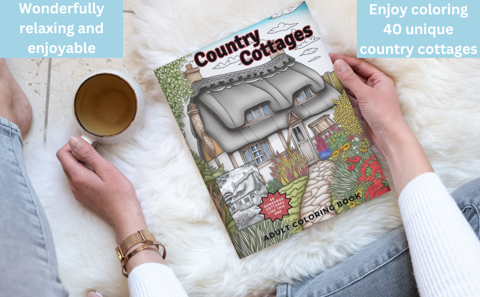 Amazon.com: Country Cottages Coloring Book: A Wonderful Relaxing Collection of 40 Gorgeous ...