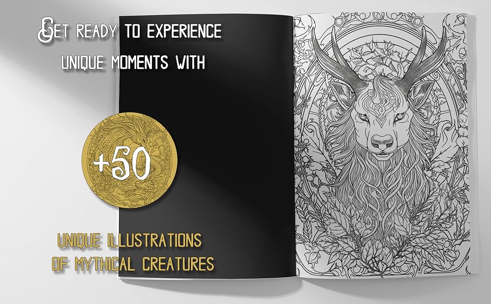 Mythical Creatures Coloring Book for Adults: the Amazing World of Fantasy Animals and Beasts ...