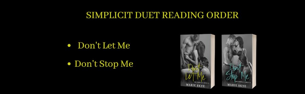 Amazon.com: Don't Let Me (Simplicit Duet Book 1) eBook : Skye, Marie: Kindle Store