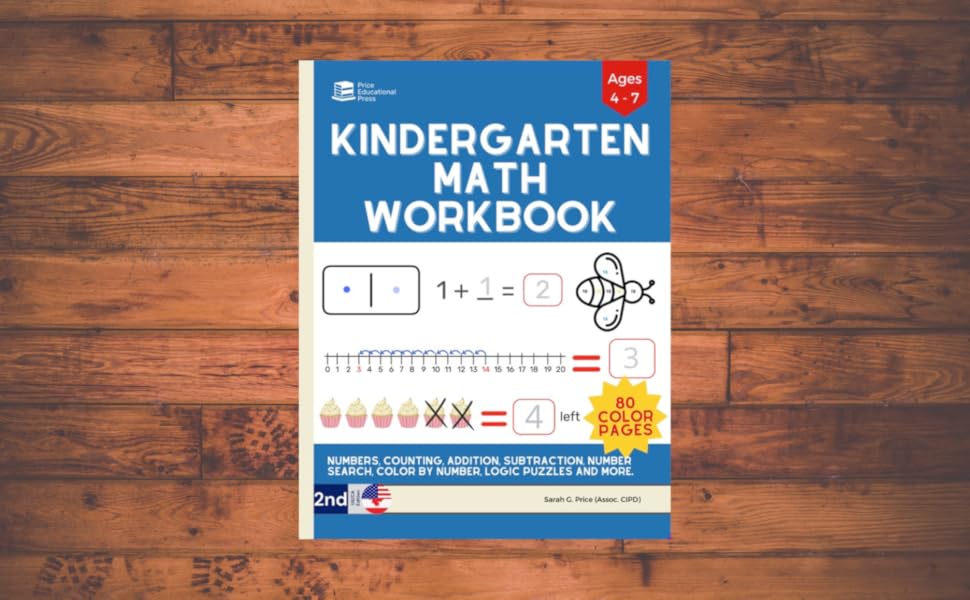 Kindergarten Math Workbook: Kindergarten and 1st Grade Workbook Age 4-7 ...