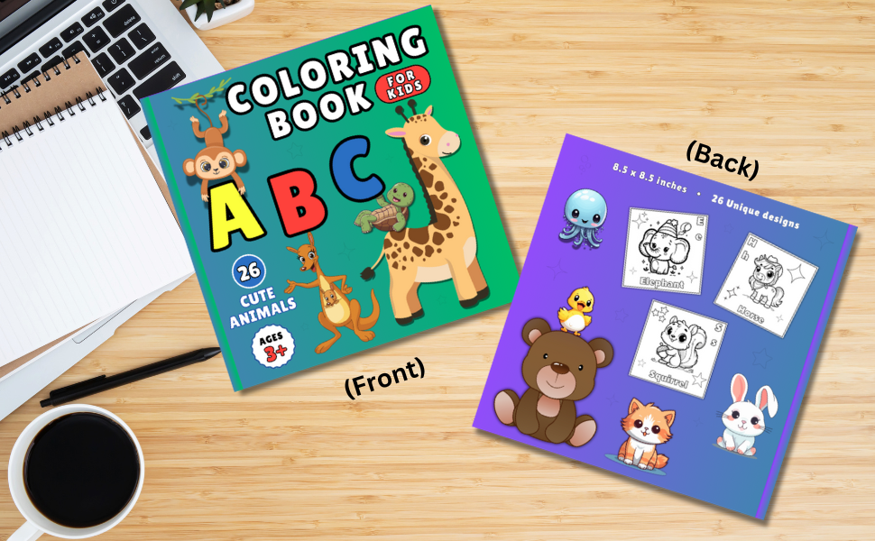 ABC Coloring Book for Kids: Animals A to Z coloring fun for Kids ages 3 ...