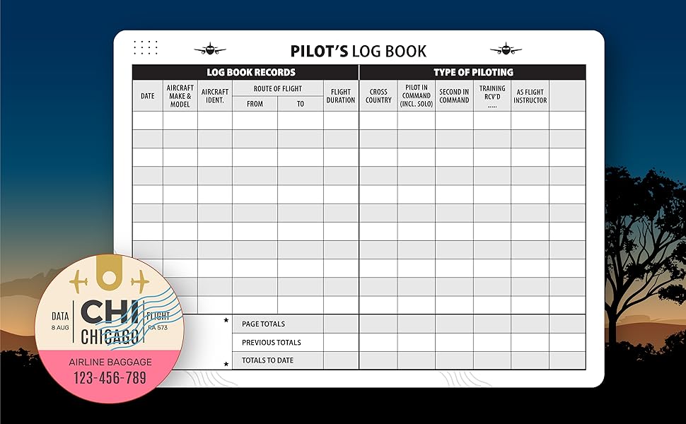 Flight Hours Log Book: Aviation Pilot Log Book For Students And Professionals To Save ...