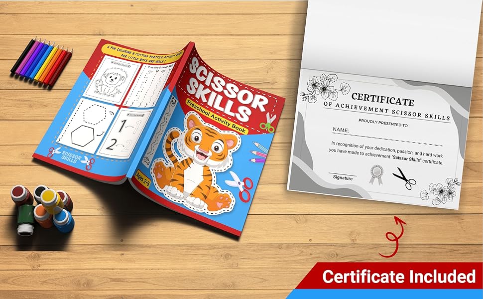 Scissor Skills A Preschool Activity Book for Kids: A Fun Cutting ...