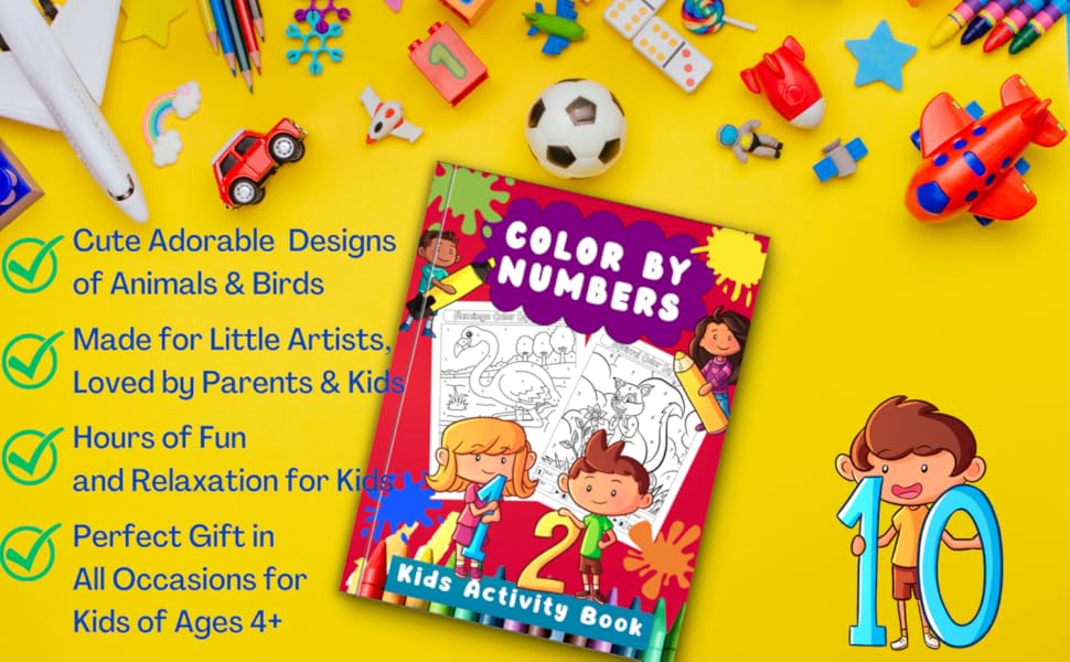 Color by Numbers Kids Activity Book: A Vibrant Kids Activity Book for ...