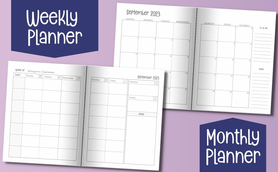 Homeschool Planner 2023-2024: Monthly & Weekly simple Lesson Planning ...