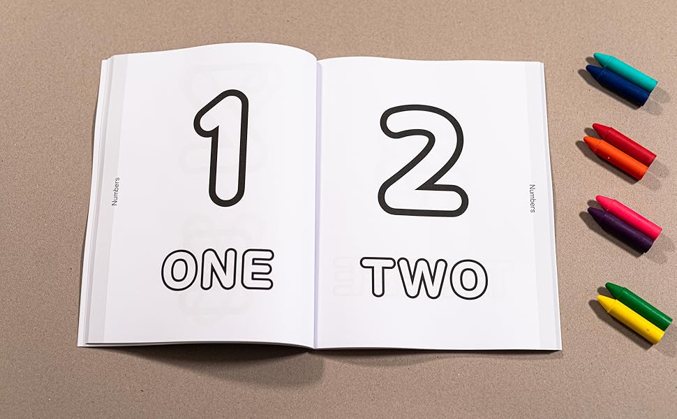 My First Coloring Book Ages 1-3: Letters, Numbers, Shapes, Colors ...