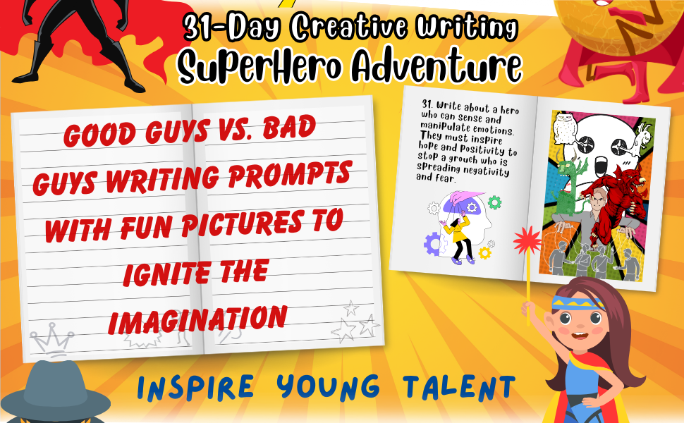 31-Day Creative Writing Superhero Adventure: Encourage Young Minds ...