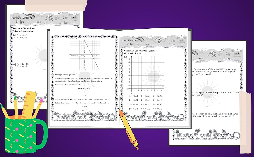 The Summer Math Bridge: A Workbook for Grades 8th to 9th: System of ...