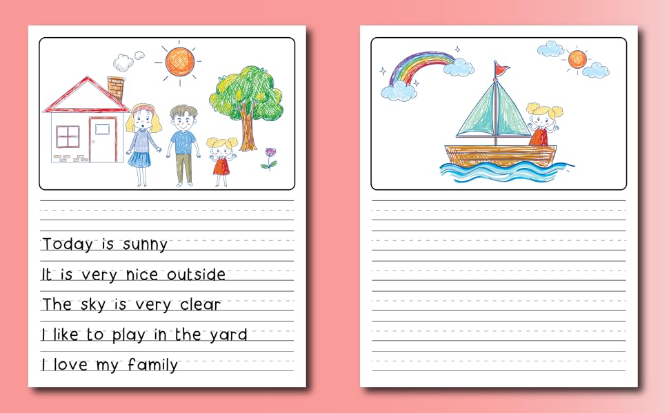 Amazon.com: Primary Composition Notebook k-2 with Picture Space: Cute Pink Unicorn Primary Story ...