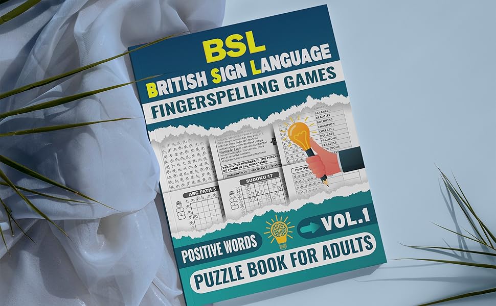 BSL British Sign Language Fingerspelling Games Puzzle Book For Adults ...