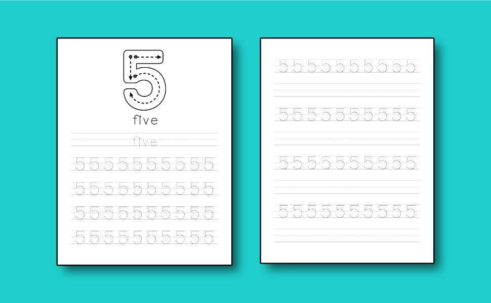 Number Tracing - Print Handwriting Workbook: Learn to Write Numbers ...
