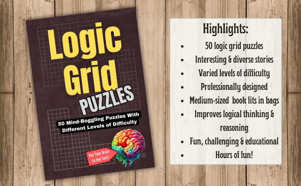 Logic Grid Puzzles Fun And Challenging Test Of Logic And Reasoning For Adults And