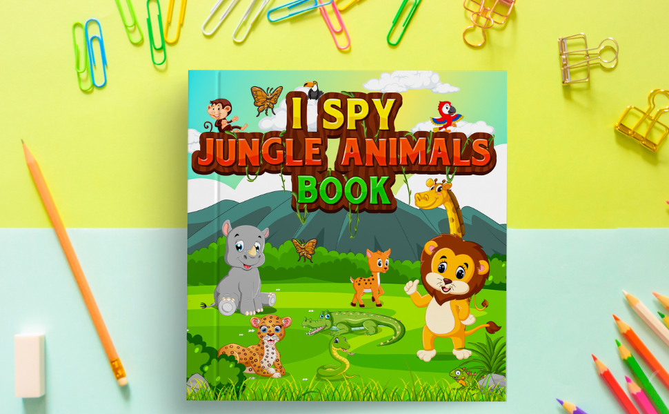 I Spy Book for Kids Ages 2-5 • Jungle Animals Seek and Find Activity ...