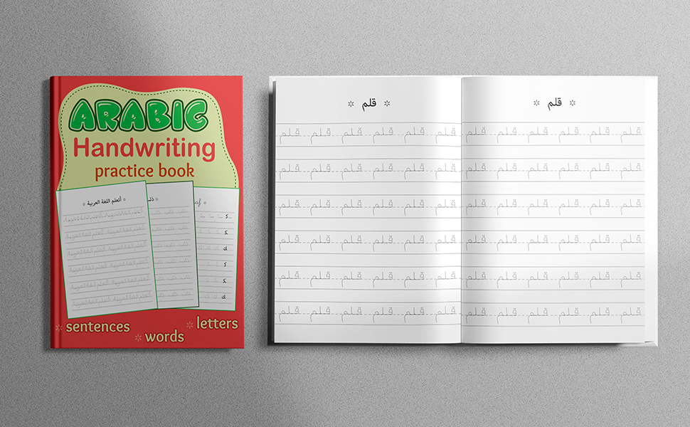Arabic Handwriting Practice Book: Writing Arabic Letters, Words ...