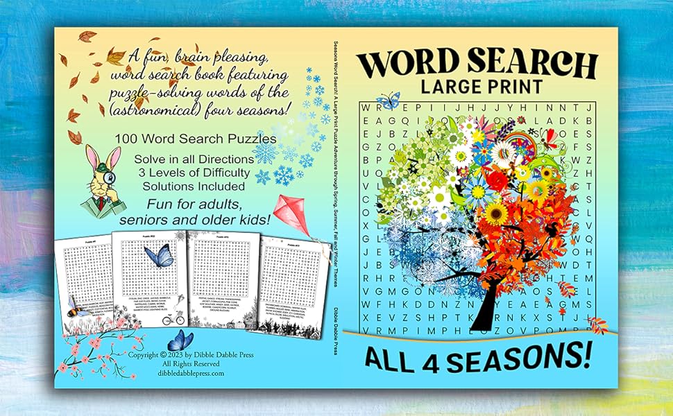 Seasons Word Search! A Large Print Puzzle Adventure through Spring ...