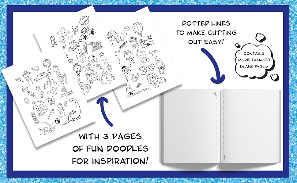 Sketchbook for Boys: Kids Sketch Book, Fun Drawing Pad with Large Blank ...