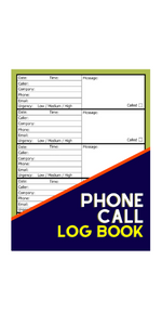 Phone Message Log Book: Memo to Record Voicemail And Phone Calls for ...