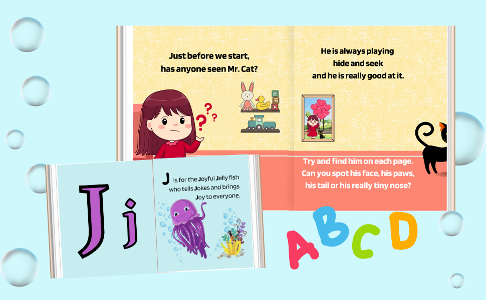 Learning my ABC with Lucy and Mr. Cat: A to Z Illustrated Book for ...