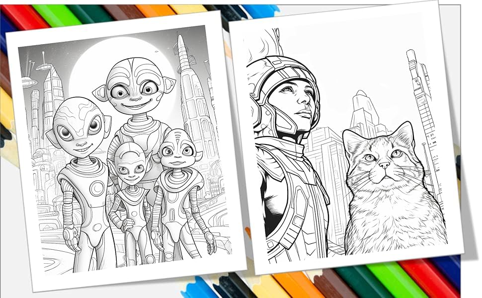 Sci-Fi Coloring Book: An Assortment Of Fantastic Sci-fi Spaceships ...