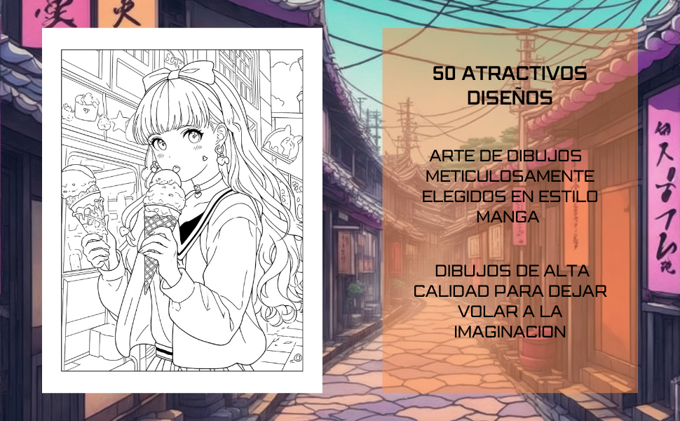 Libro para Colorear Anime: Teens Edition: Serie de Libros para Colorear ...