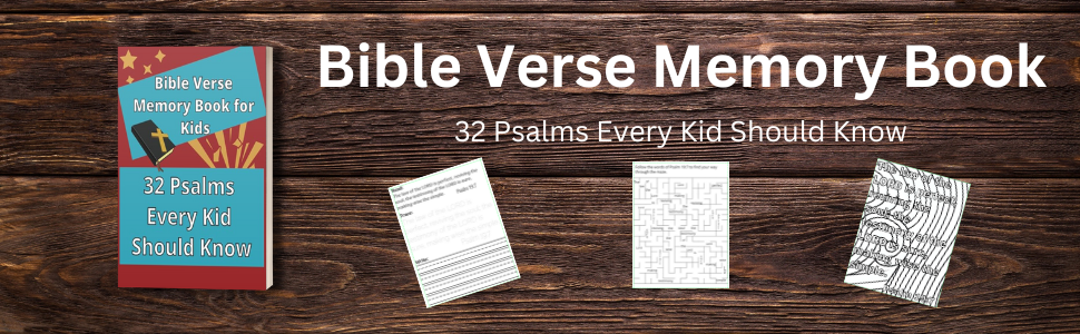 Bible Verse Memory Book for Kids: 32 Psalms every child should know ...