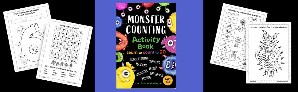 Amazon.com: Monster Counting Activity Book: Learn to Count to 20 (Fun ...
