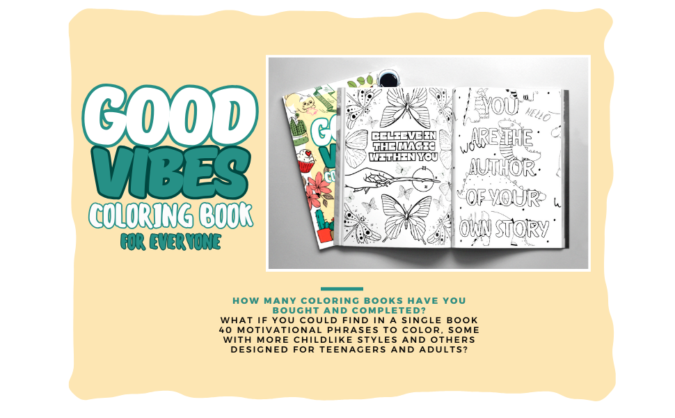 Amazon.com: Good Vibes Coloring Book For Everyone! Positive Quotes and ...