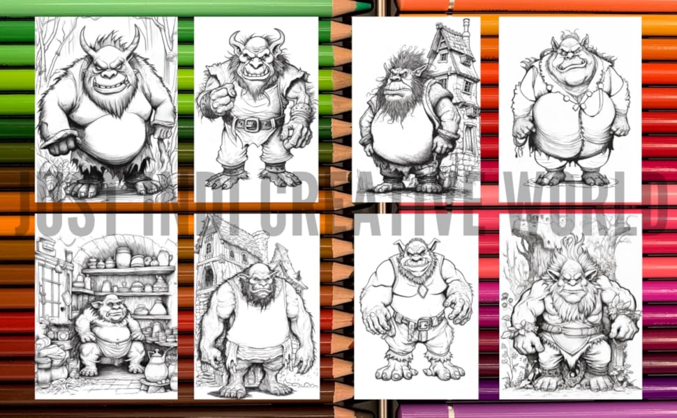 Amazon.com: Bewitching Ogres , Fairy Tales Creatures vol.2: Whimsical Coloring Book ...