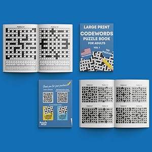 Amazon.com: Codewords Puzzle Book for Adults (Vol 1): Large Print Codeword Puzzles for Adults ...
