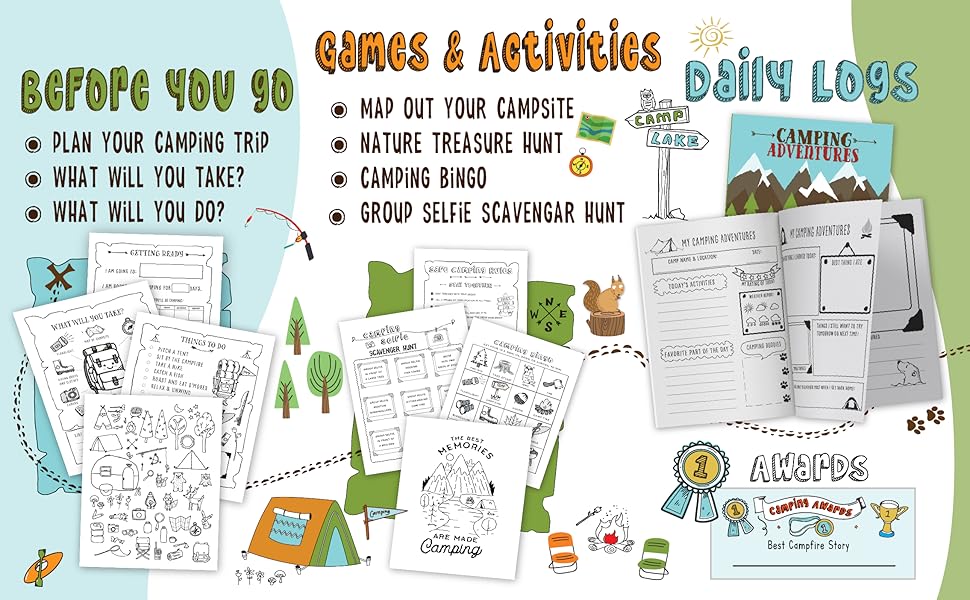 Camping Adventures Journal for Kids with Writing Prompts: Perfect ...