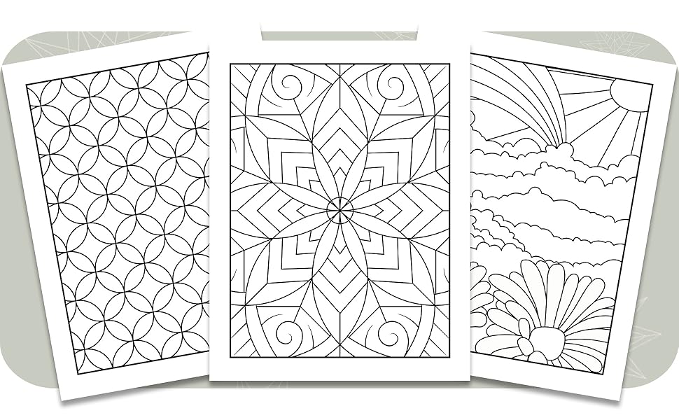 Amazon.com: Easy Mindful Coloring Book: Adult Coloring Book with Simple Bold Patterns for ...