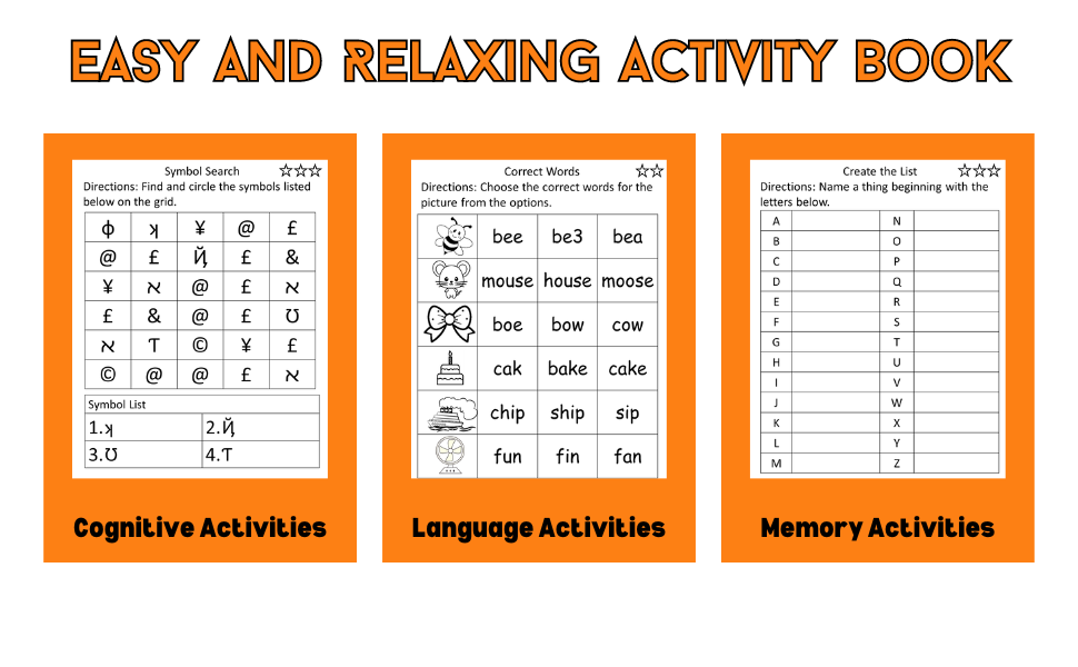 Puzzle Workbook for Seniors: An Activity Book for Adults with Dementia and Alzheimer's: Sathya ...