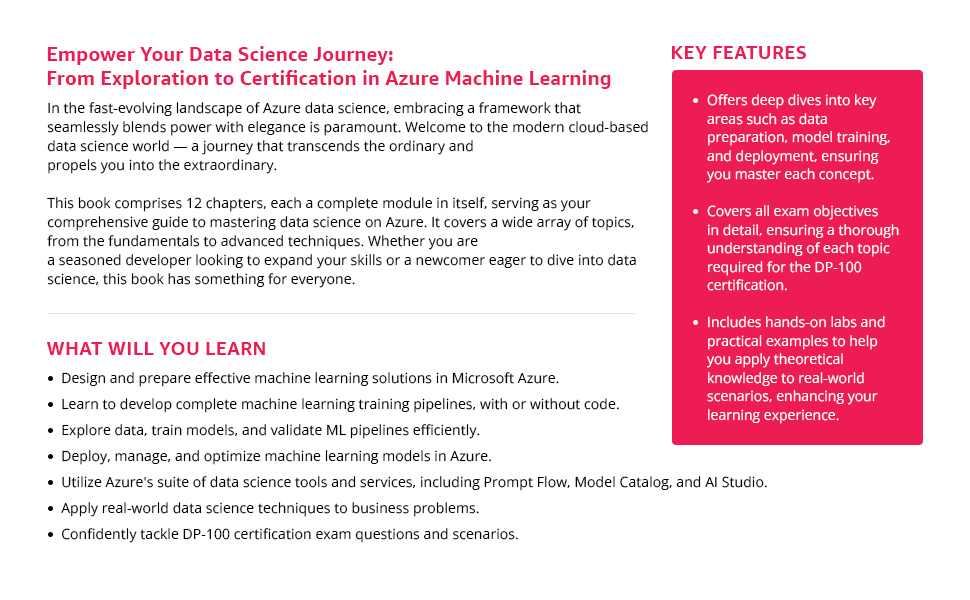 Amazon.com: Ultimate Azure Data Scientist Associate (DP-100 ...