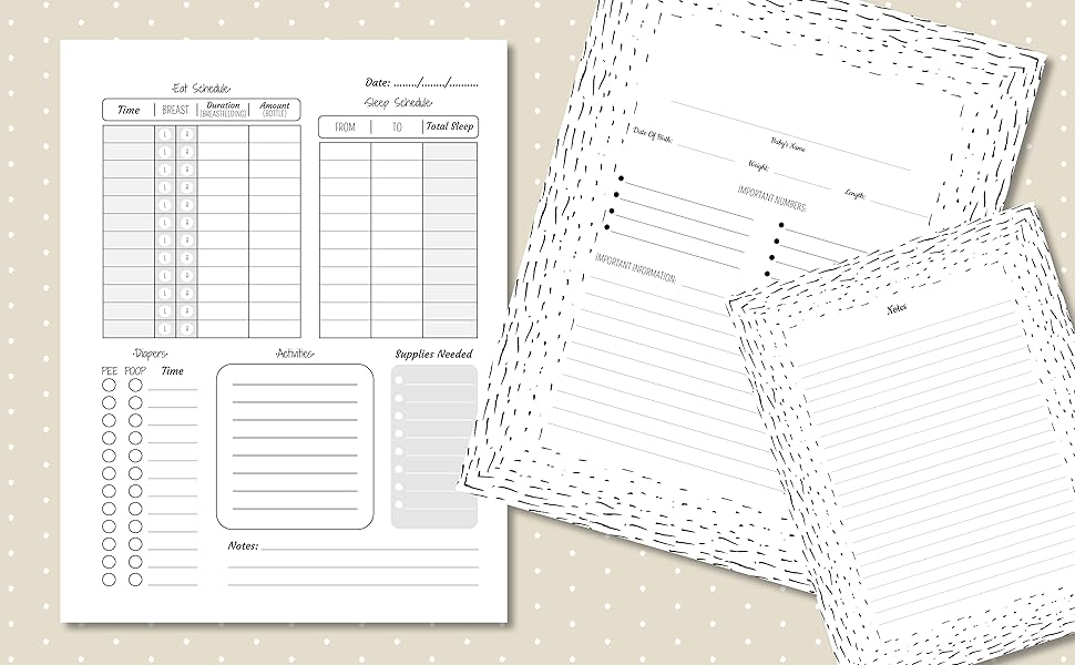 Amazon.com: Baby Daily Log Book: Journal Tracker For Newborns, Monitor Sleep, Feeding And Diaper ...