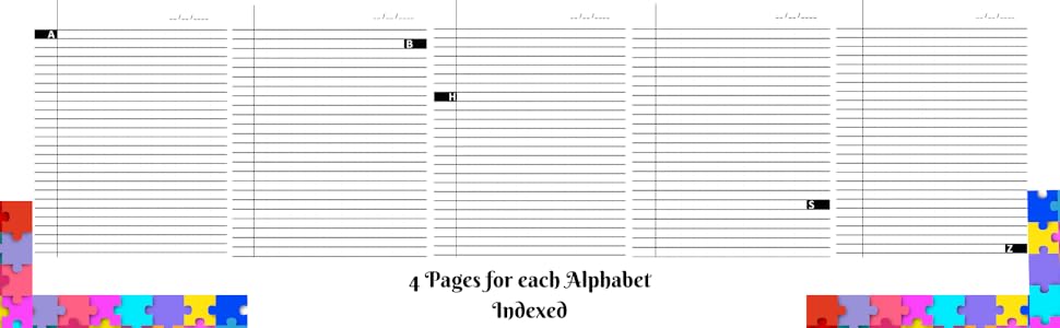 Indexed Notebook A5 Size: A to Z Alphabetically Indexed Ruled Book ...