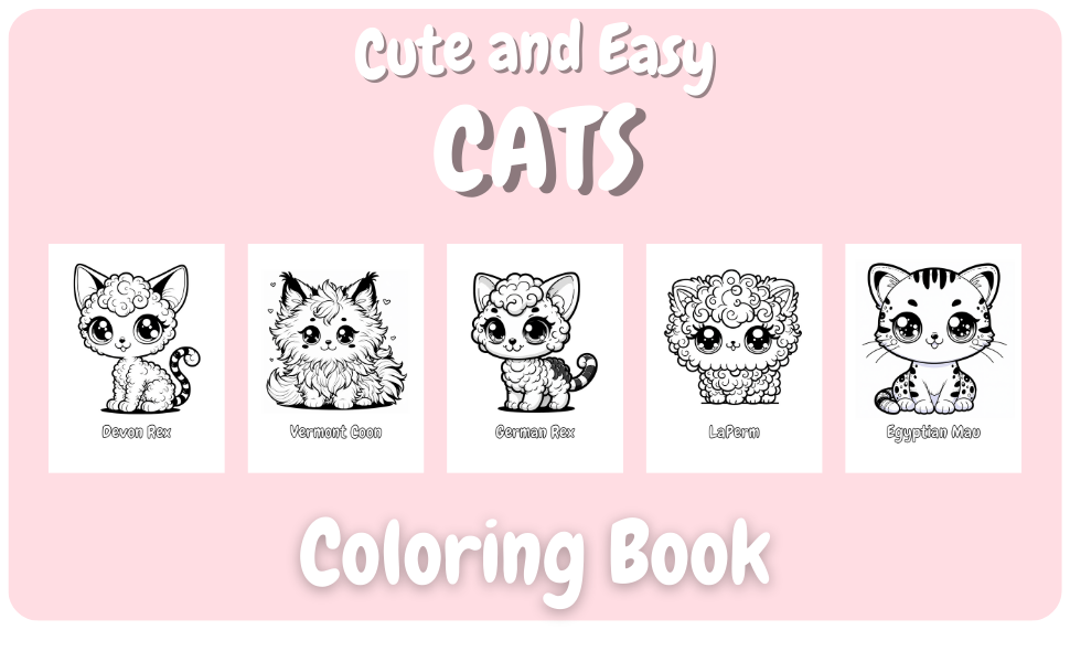 Amazon.com: Cute and Easy Cats A to Z Coloring Book: Simple Designs for ...