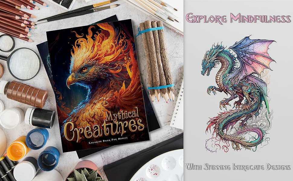Mythical Creatures Coloring Book for Adults: the Amazing World of Fantasy Animals and Beasts ...