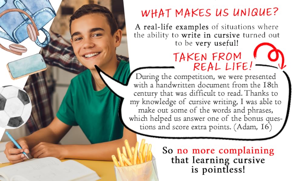 Master of Cursive Handwriting Workbook for Teens: Script Writing ...