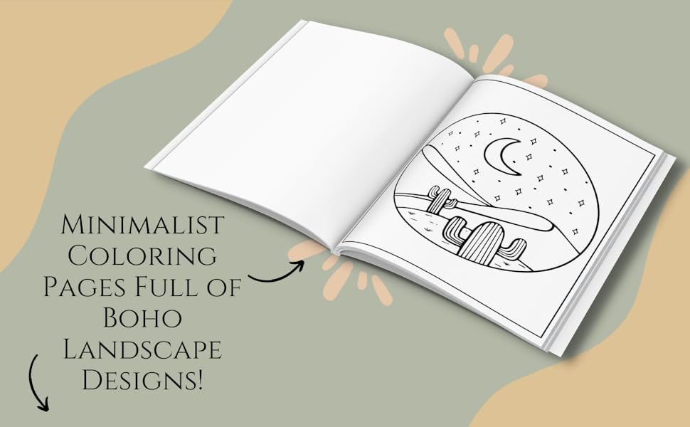 Amazon.com: Minimalist Boho Coloring Book: For Teens, Adults, Aesthetic ...