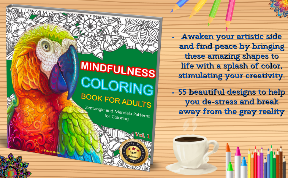 Amazon.com: Mindfulness Coloring Book For Adults: Zentangle Coloring ...